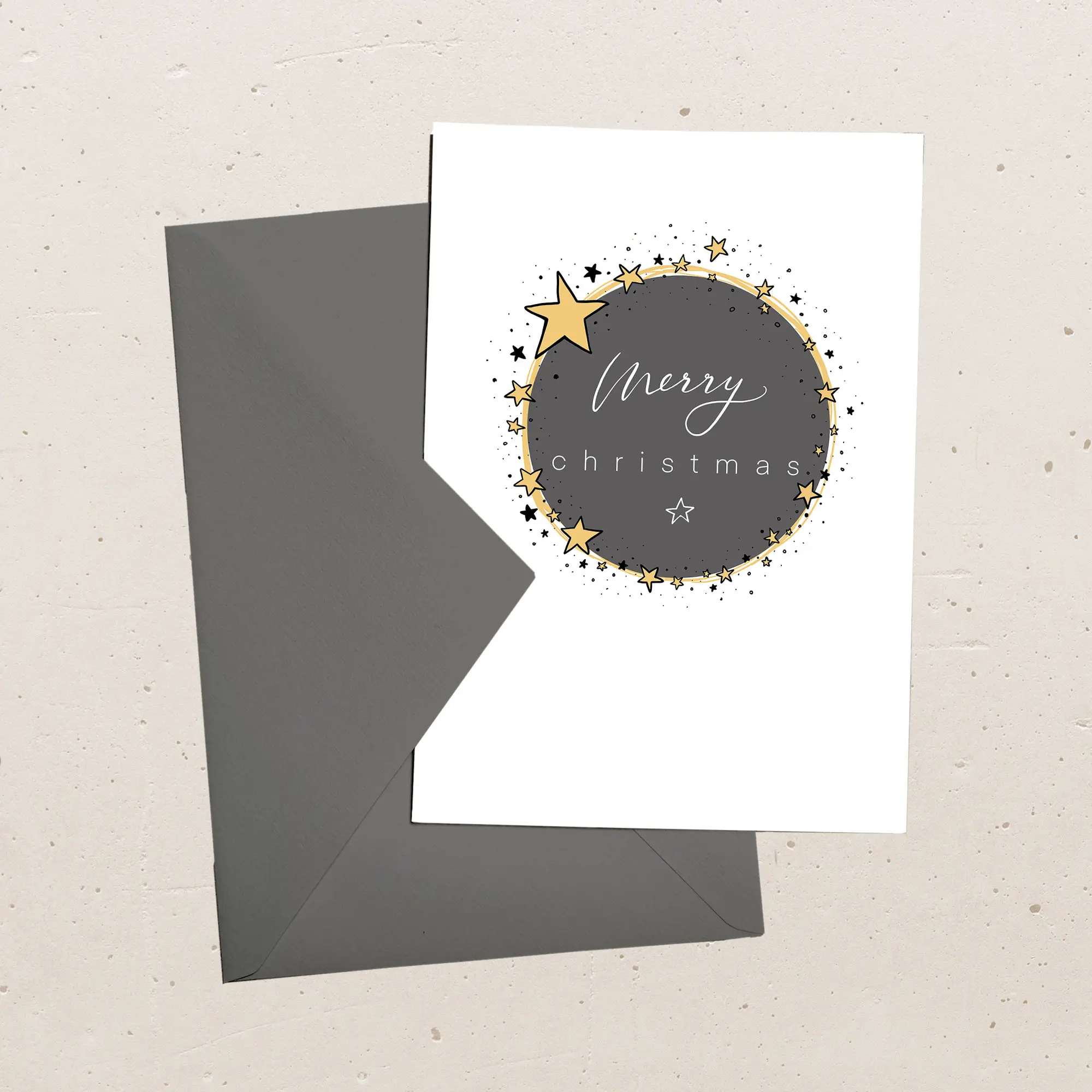 Weihnachtskarte "Merry Christmas" - Christliche Papeterie