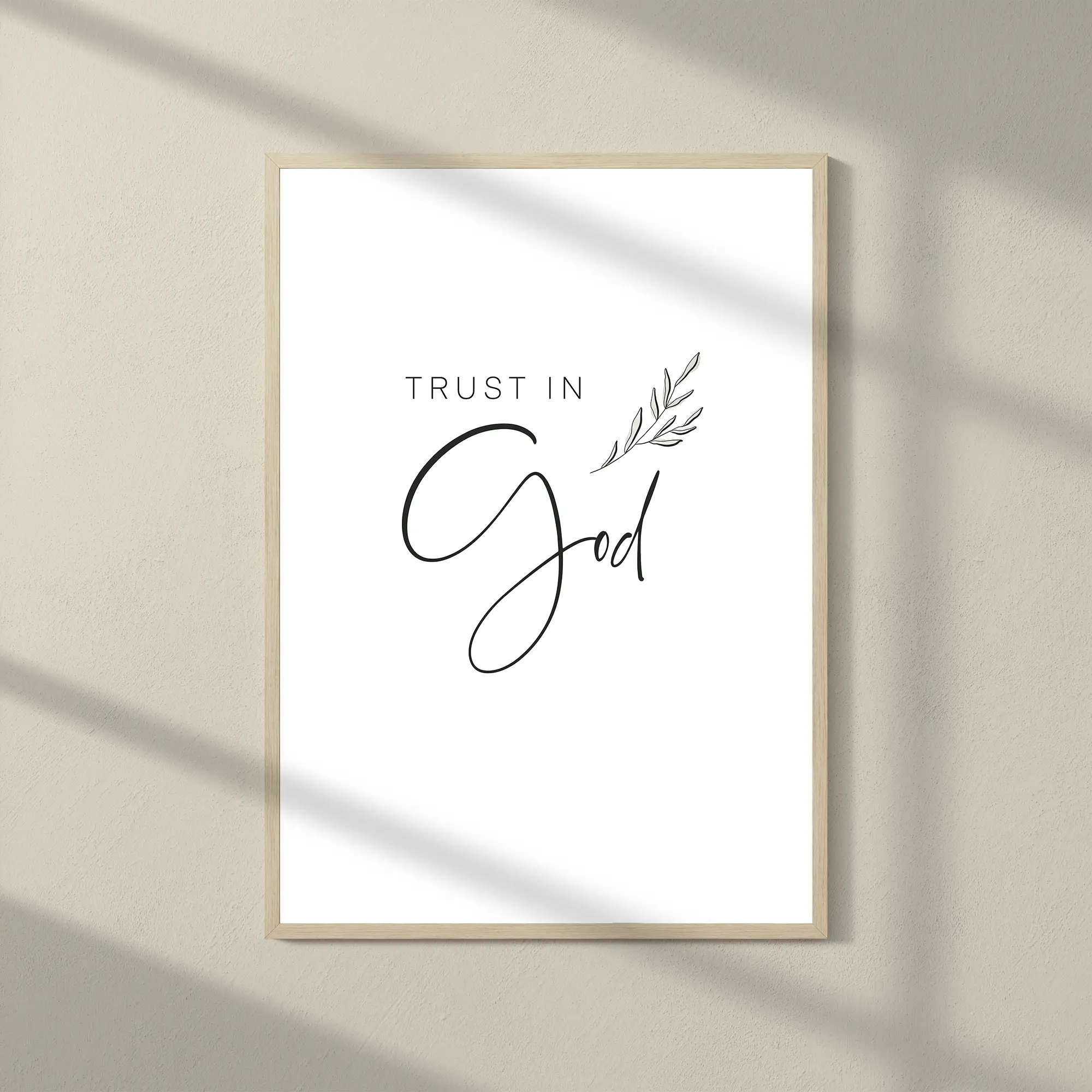 Poster "Trust in God" - Christliche Karten und Poster