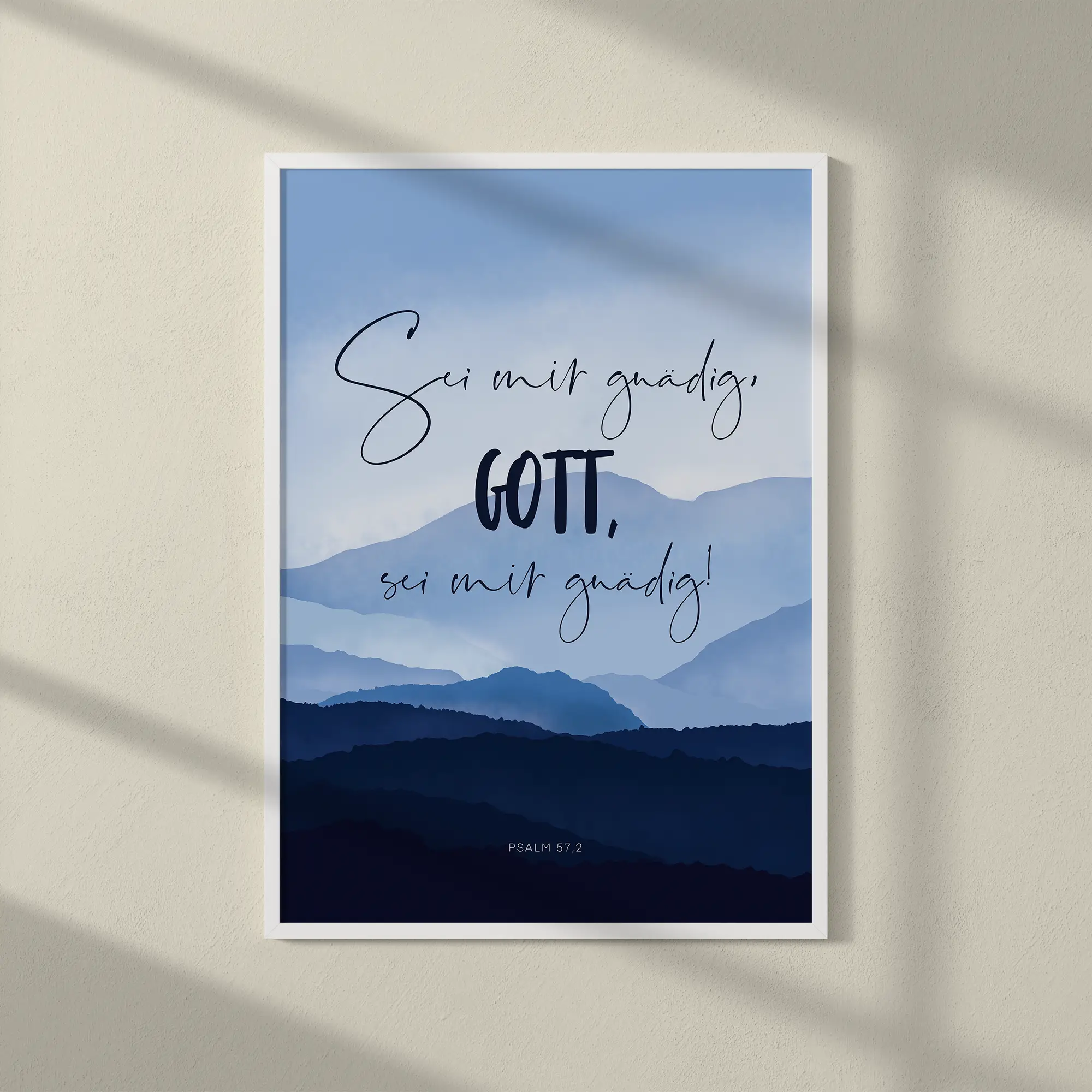 Poster mit Psalm 57.2 - Christliche Karten und Poster